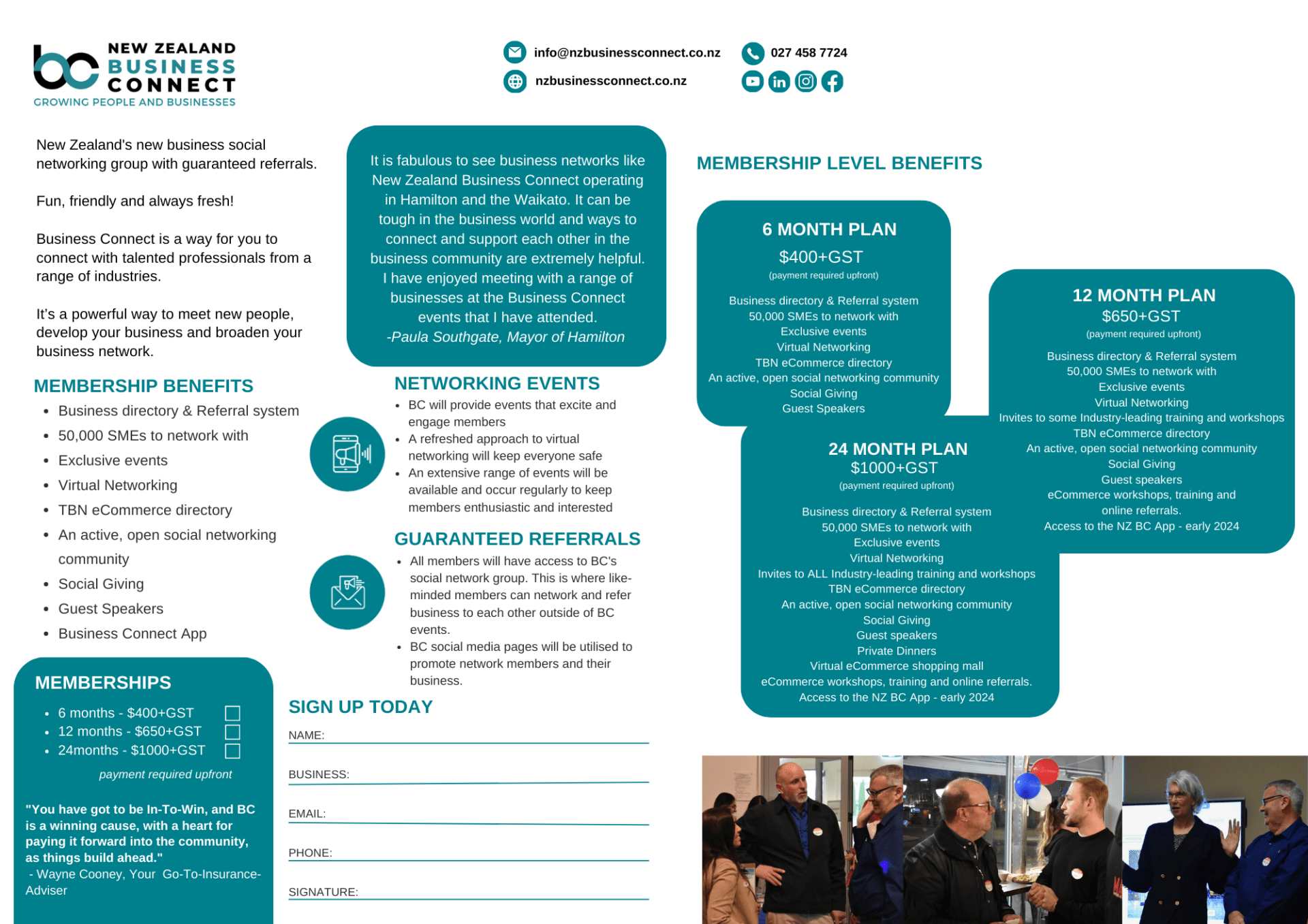 Membership Levels - NZ Business Connect